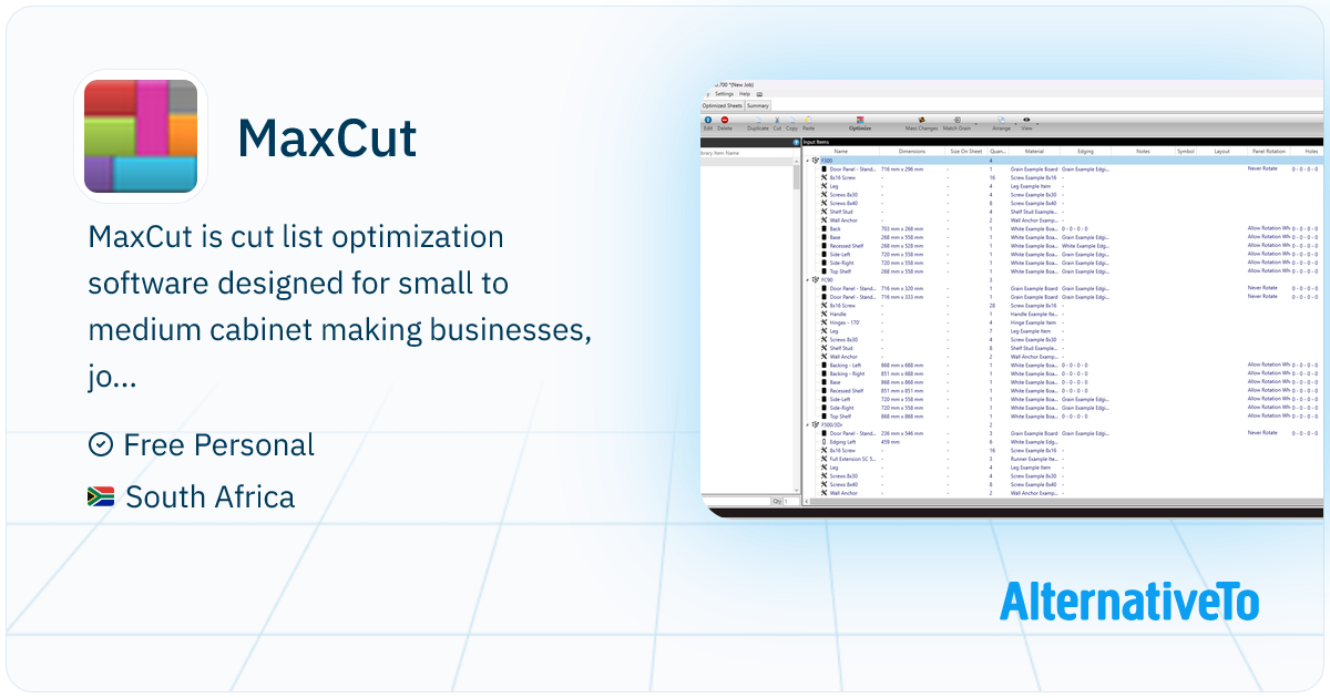 MaxCut: Is cut list optimisation software for cabinet makers, joiners ...