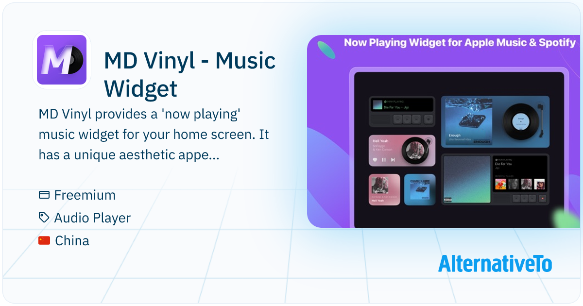 MD Vinyl - Music Widget: A beautifully designed widget for Apple Music ...
