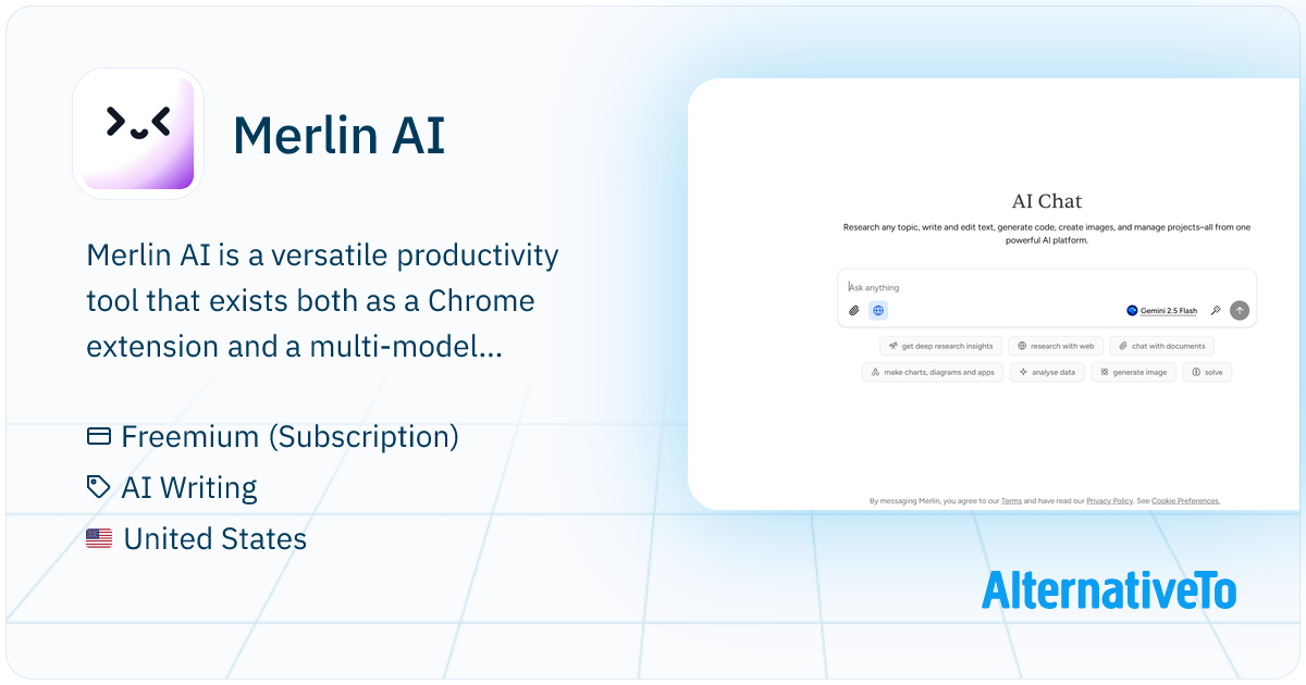 Merlin AI: Freemium extension for GPT-4, AI chat, summaries, and ...
