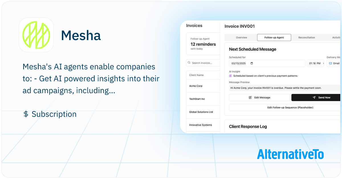 Mesha: Provides AI-powered ROAS optimization to help companies scale ...