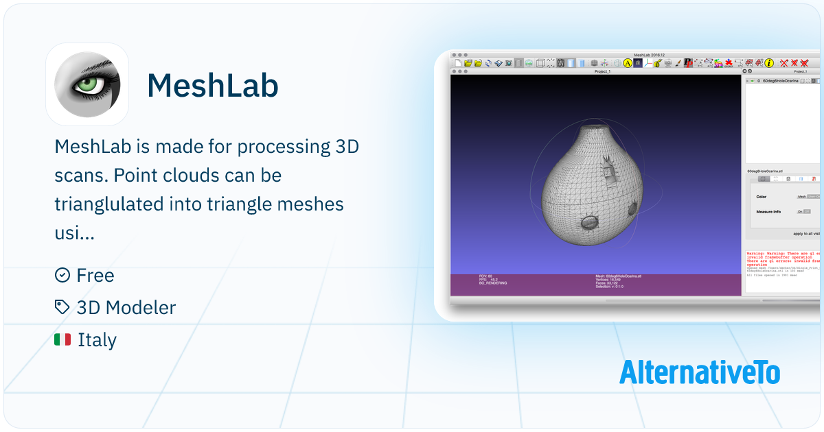 MeshLab: System for processing and editing 3D triangular meshes ...
