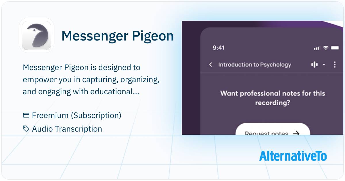 Messenger Pigeon: Is designed to empower you in capturing, organizing ...