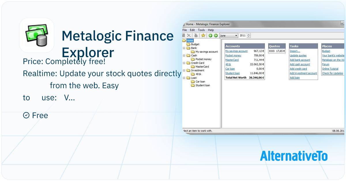 Metalogic Finance Explorer: Price: Completely free! | AlternativeTo