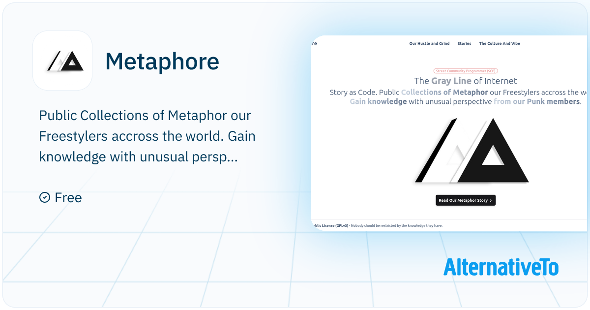 Metaphore: Story as Code. Public Collections of Metaphor our Freestyler ...