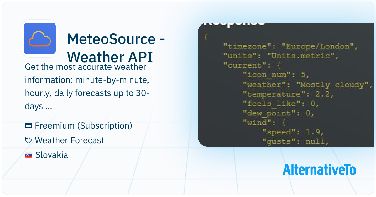 MeteoSource - Weather API: Real-time, forecast, and historical accurate ...