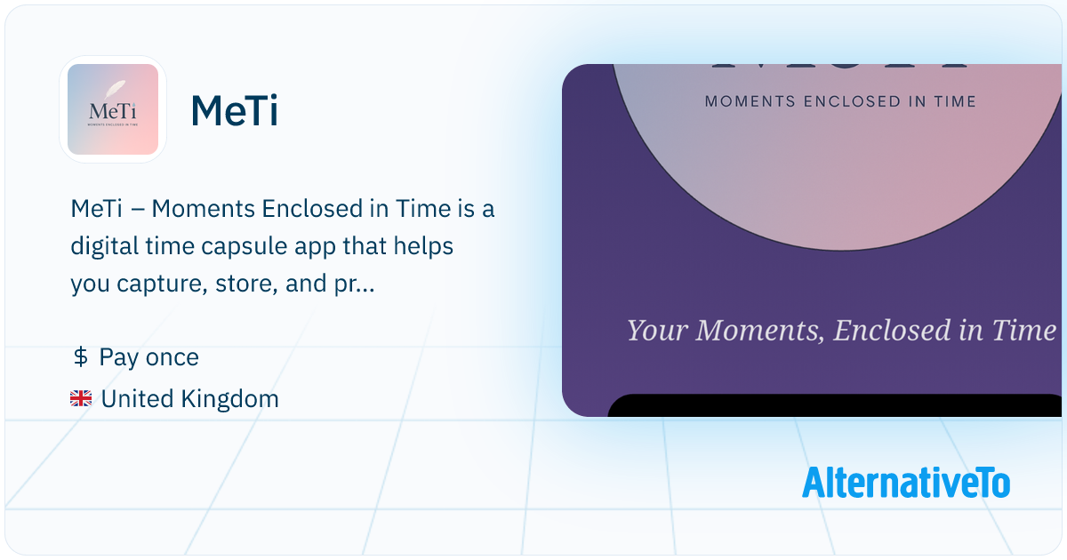 MeTi: A digital time capsule app to save photos, videos, and messages ...