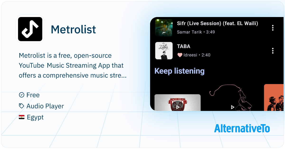 Metrolist: Android client streaming songs, offline caching, playlist ...
