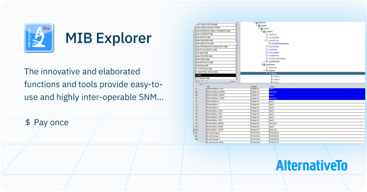 MIB Explorer: Se MIB Explorer to browse, configure, test & debug ...