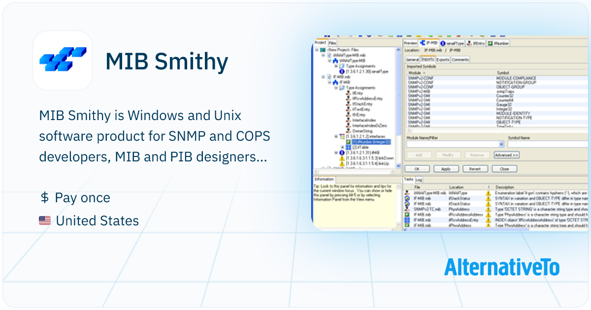 MIB Smithy: Is Windows and Unix software product for SNMP and COPS ...