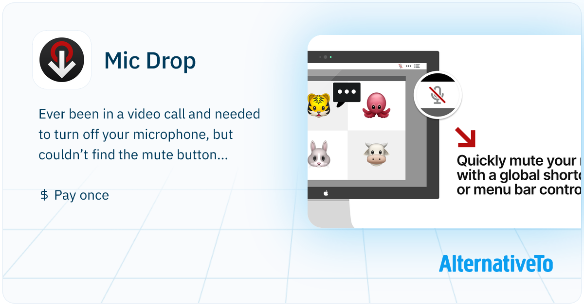 Mic Drop: MacOS menu bar app that allows you to quickly mute and unmute ...