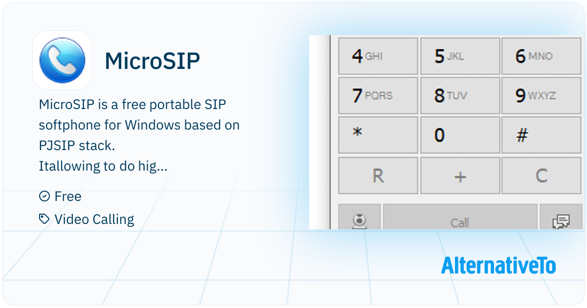 MicroSIP: Free portable SIP softphone for | AlternativeTo