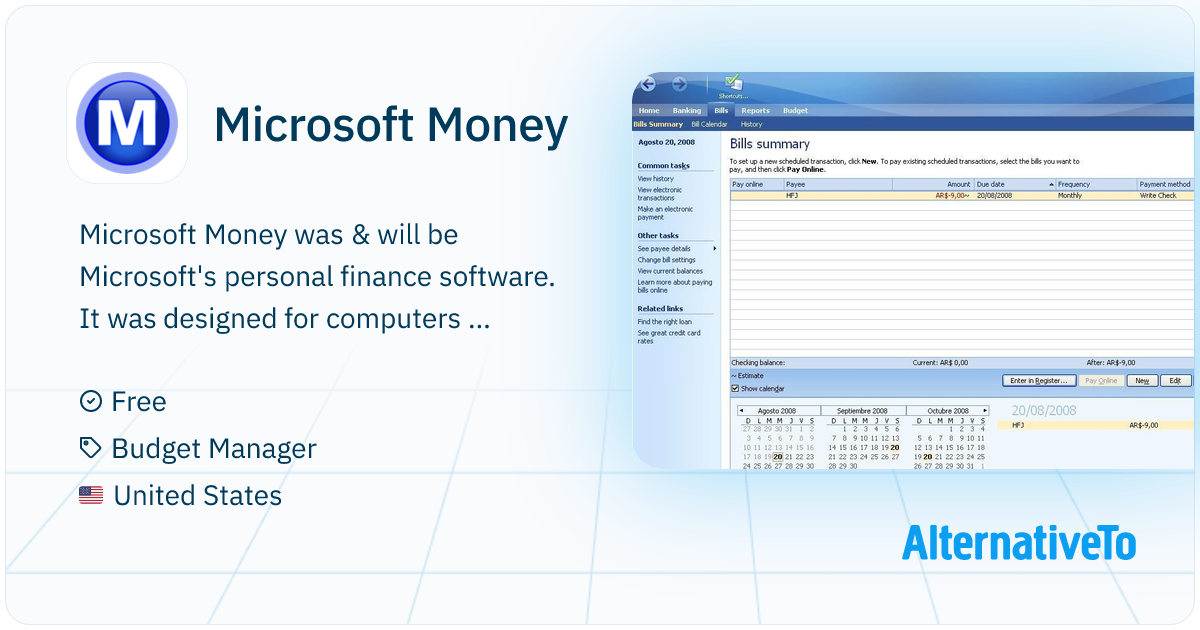 Microsoft Money: Discontinued personal finance software with local and ...