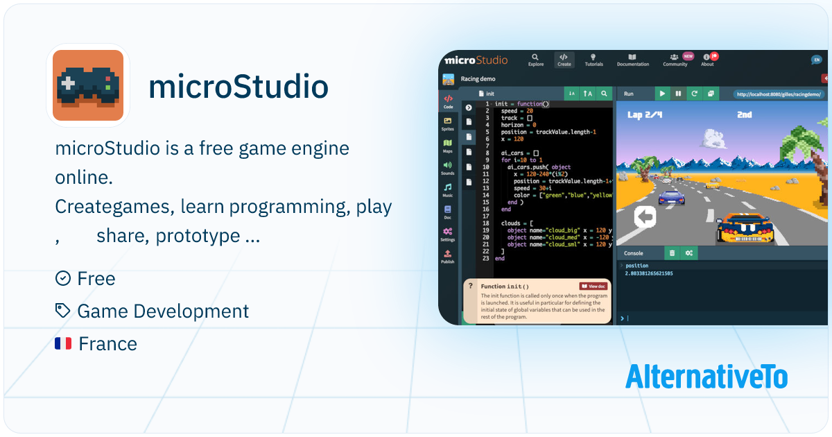 Microstudio Free Game Engine Online Create Games Learn Programming