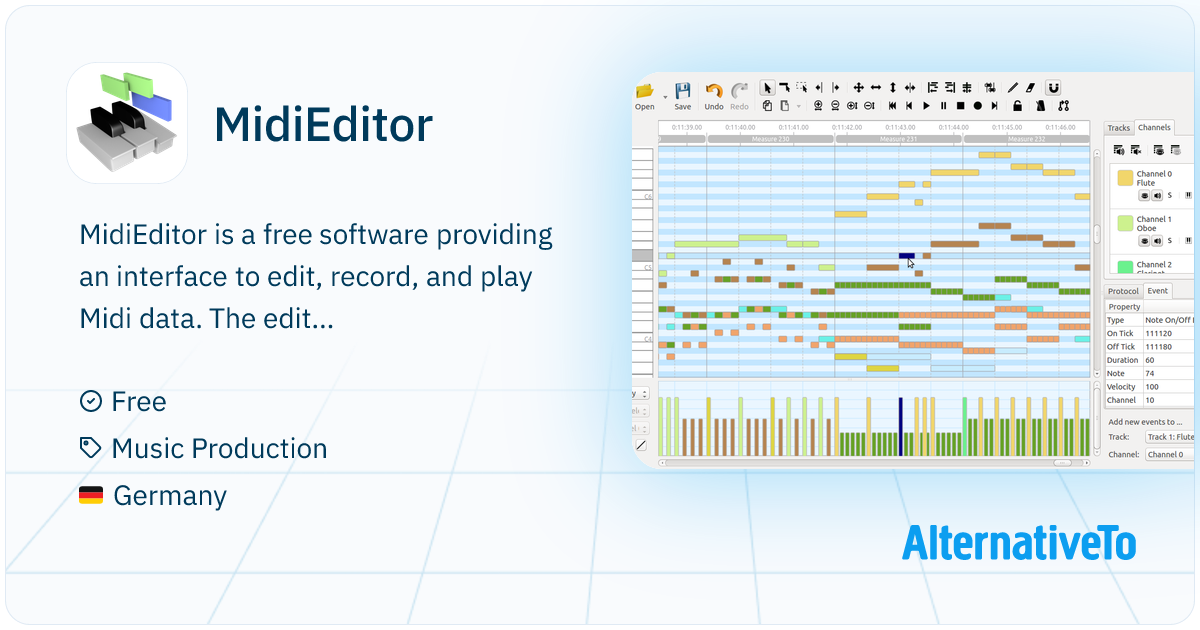MidiEditor: Free software providing an interface to edit, record, and ...