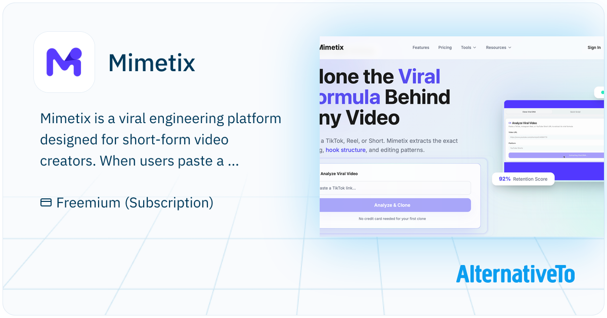 Mimetix: Viral engineering platform designed for short-form video ...