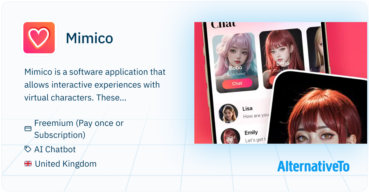 Mimico: Customize AI characters for interactive chats | AlternativeTo