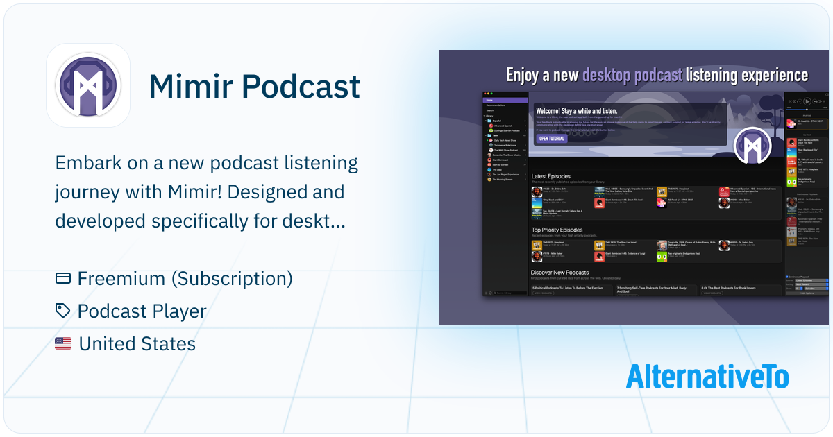 Mimir Podcast: A modern podcast listening app built from the ground up ...