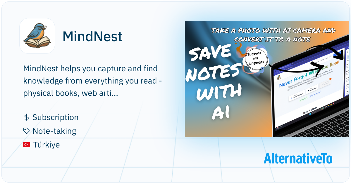 MindNest: Save highlights from books and web, find them by describing ...