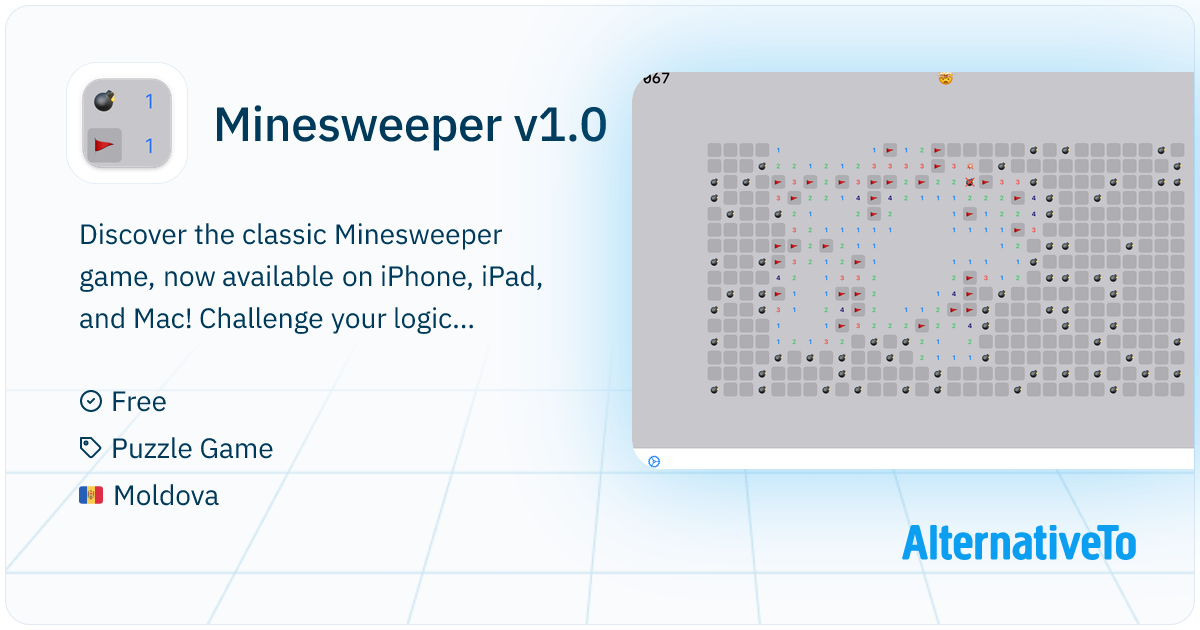 Minesweeper v1.0: A modern, minimalist Minesweeper app designed for a ...