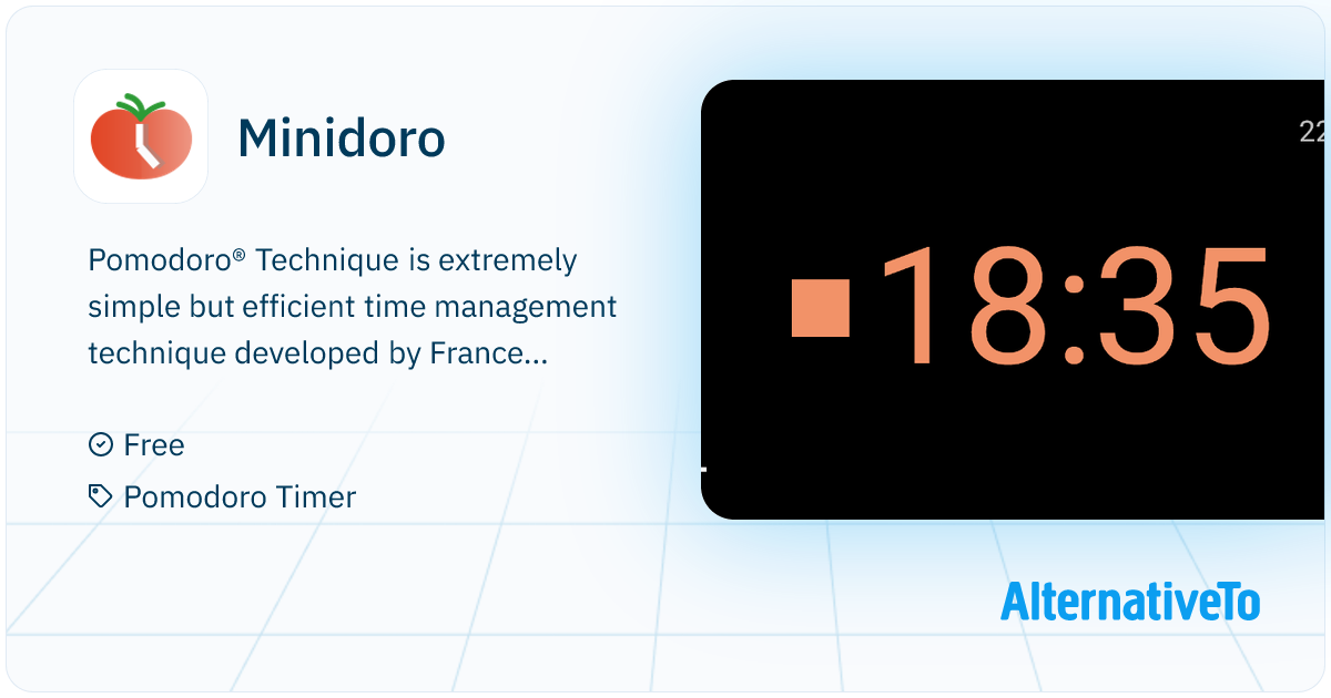 Minidoro: Pomodoro® Technique is extremely simple but | AlternativeTo