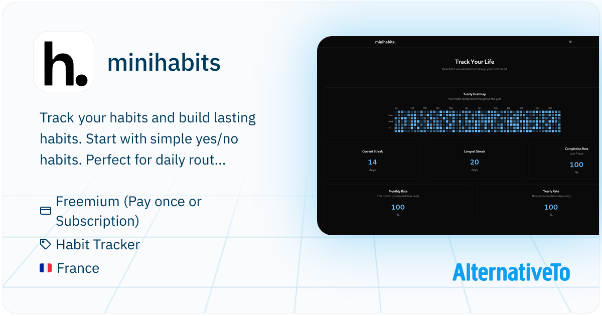 minihabits: Track and build mini habits for lasting personal ...
