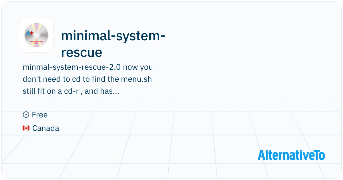 minimal-system-rescue: Minimal arch based rescue system | AlternativeTo