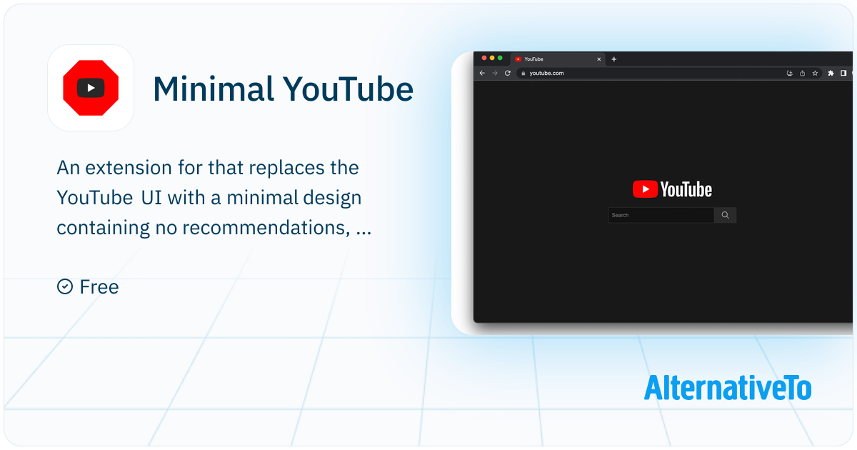 Minimal YouTube: Extension that replaces the YouTube UI with a minimal ...