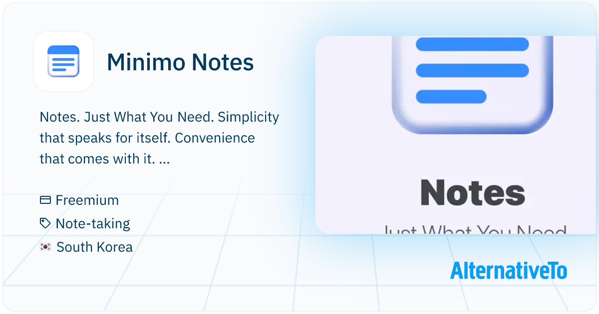 Minimo Notes: Notes | AlternativeTo