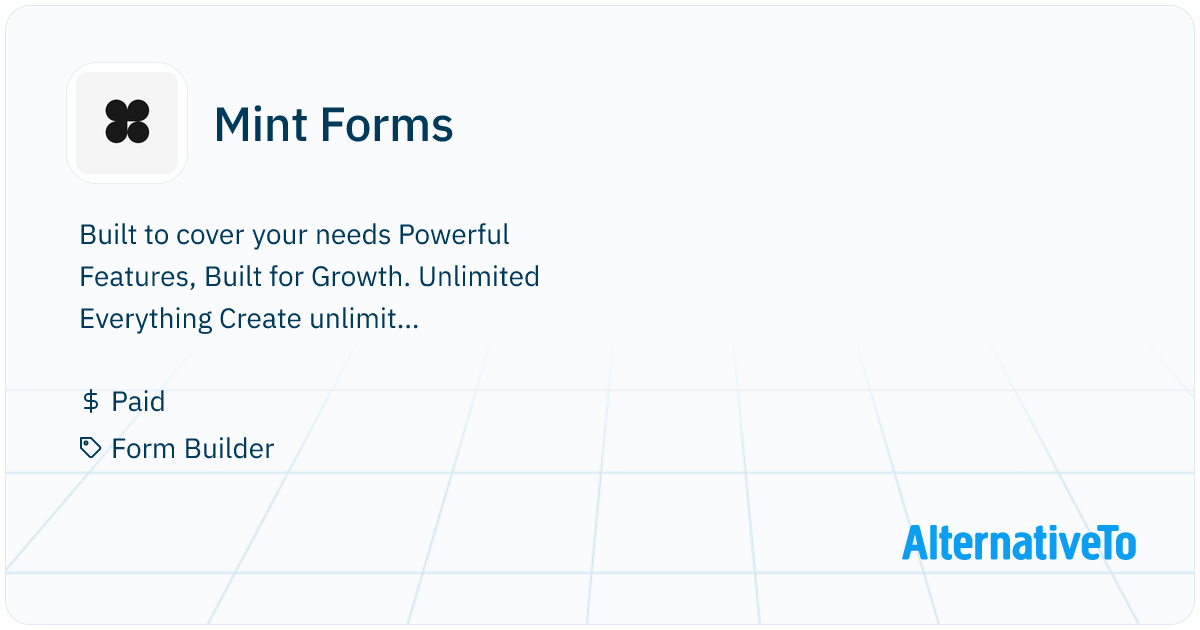 Mint Forms : Unlimited forms, full customization, analytics, and mobile ...