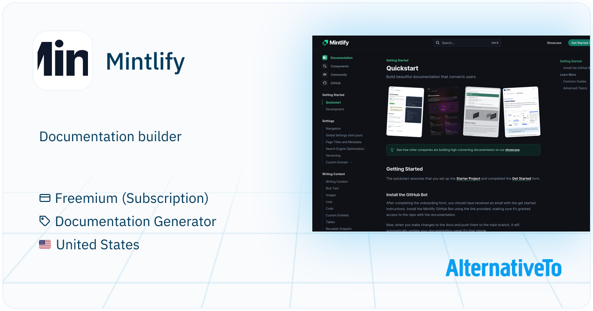 Mintlify: Documentation builder | AlternativeTo