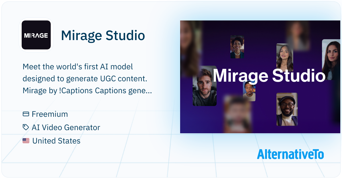 Mirage Studio: Meet the world's first AI model designed to | AlternativeTo