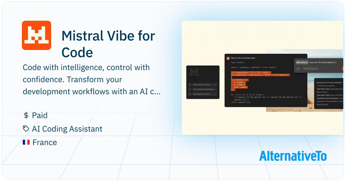 Mistral Vibe for Code: Lightning-fast completions, deep code ...