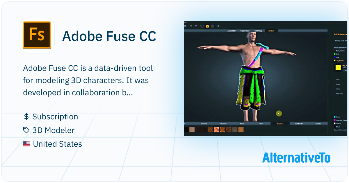 Adobe Fuse CC: 3D character generator for Adobe Photoshop | AlternativeTo