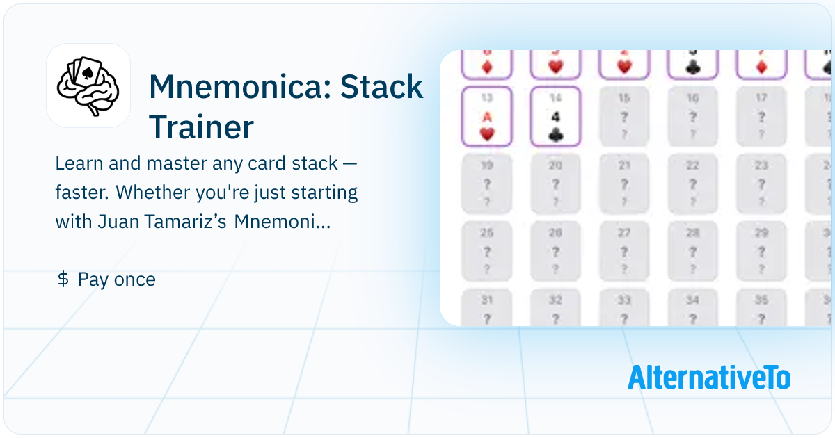 Mnemonica: Stack Trainer: Master any stack for card magic | AlternativeTo