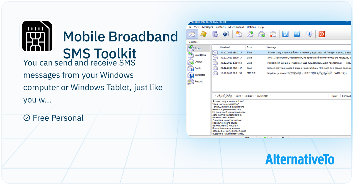 Mobile Broadband SMS Toolkit: A lightweight Windows tool to send and ...