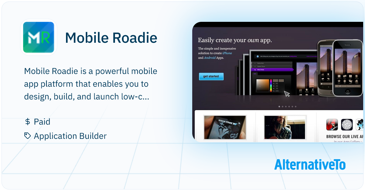 Mobile Roadie: Powerful mobile app platform | AlternativeTo