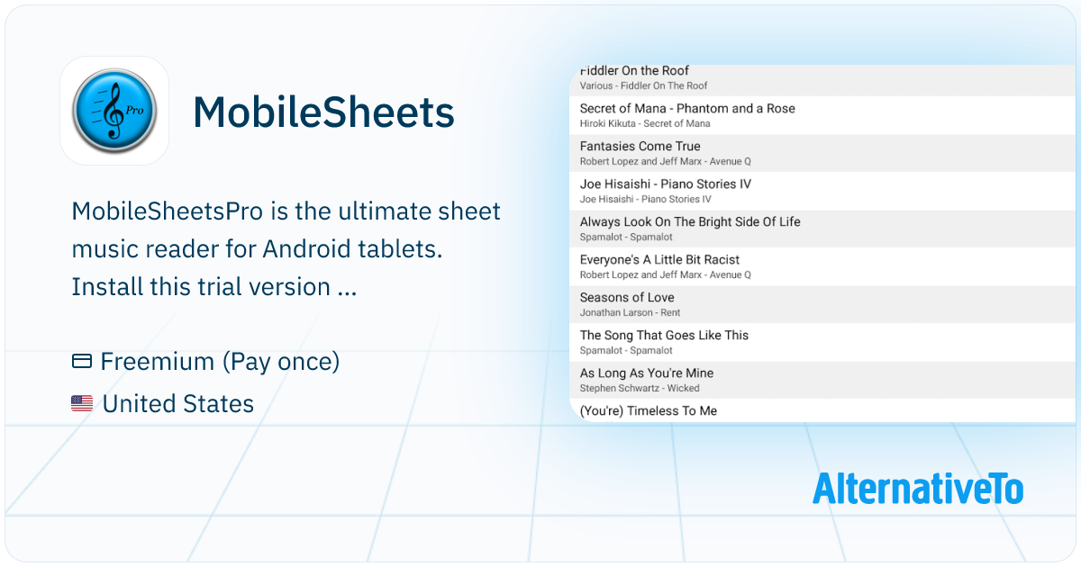 MobileSheets: A sheet music reader for Android tablets. | AlternativeTo