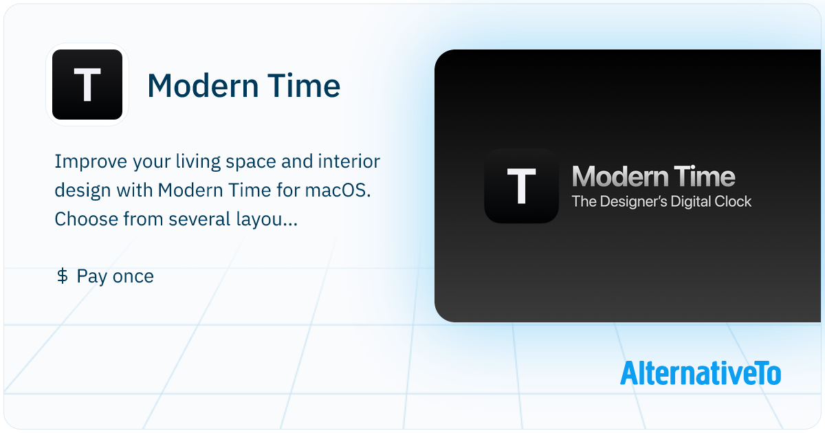 Modern Time: The designer's digital clock for macOS and iOS | AlternativeTo