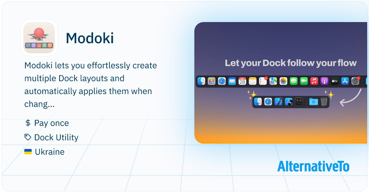 Modoki: Lets you effortlessly create multiple Dock | AlternativeTo