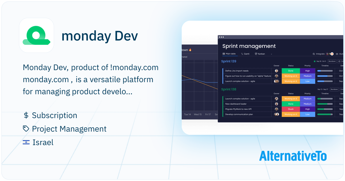 monday Dev: Monday Dev, product of https://alternativeto | AlternativeTo