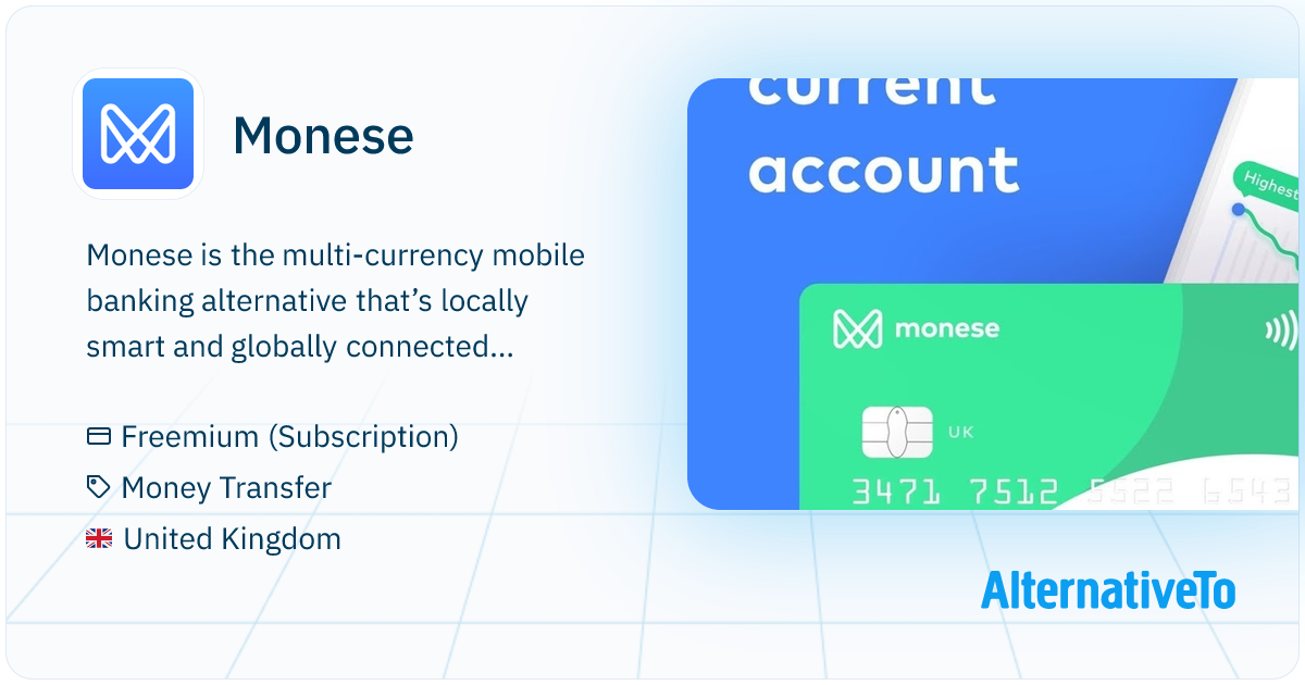 Monese: The multi-currency mobile banking | AlternativeTo