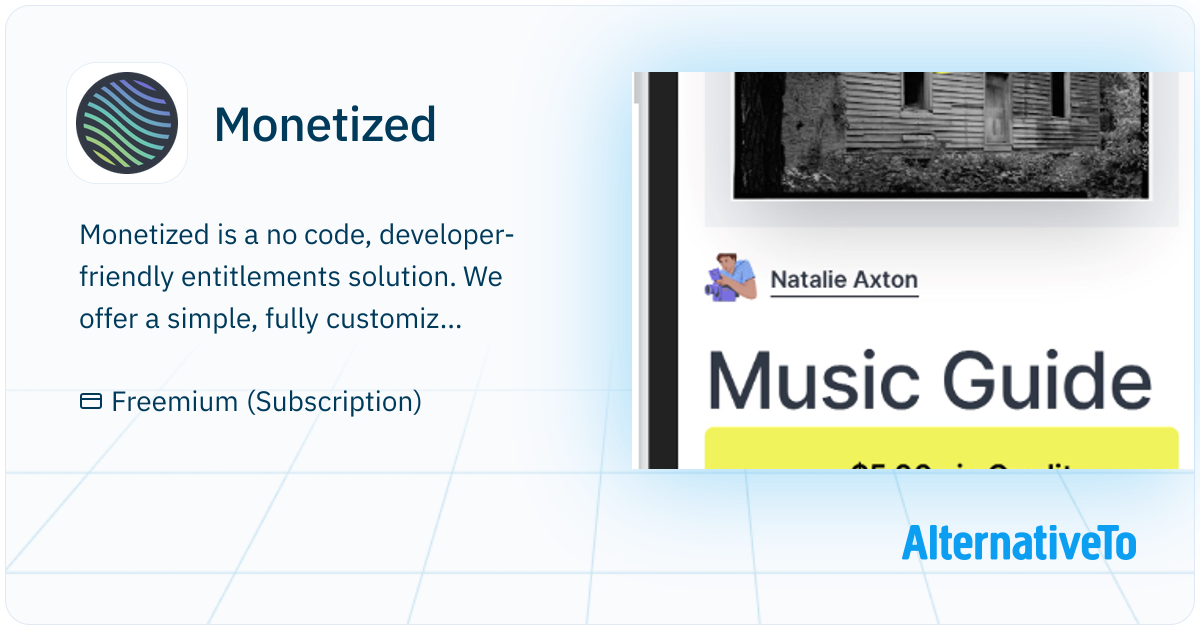 Monetized: No code tool for paywalling content and products | AlternativeTo