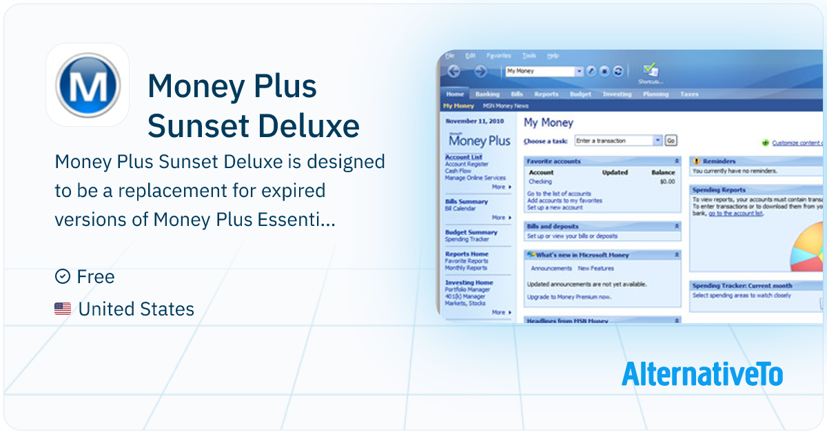 Money Plus Sunset Deluxe: Is designed to be a | AlternativeTo
