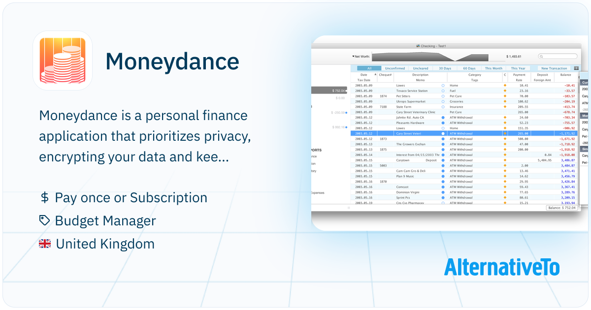 Moneydance: Personal finance with encrypted data, banking, budgeting ...