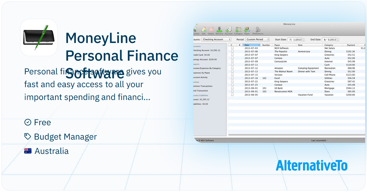 MoneyLine Personal Finance Software: MoneyLine personal finance ...