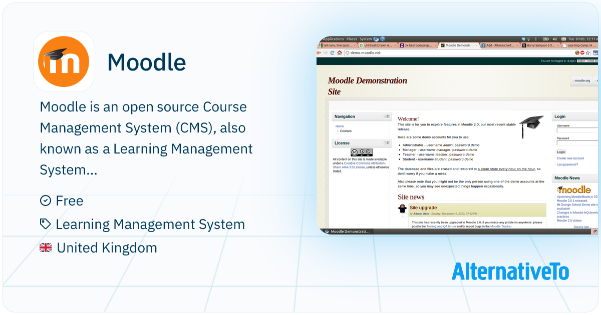 Moodle: Open source tool for creating online dynamic web sites for ...