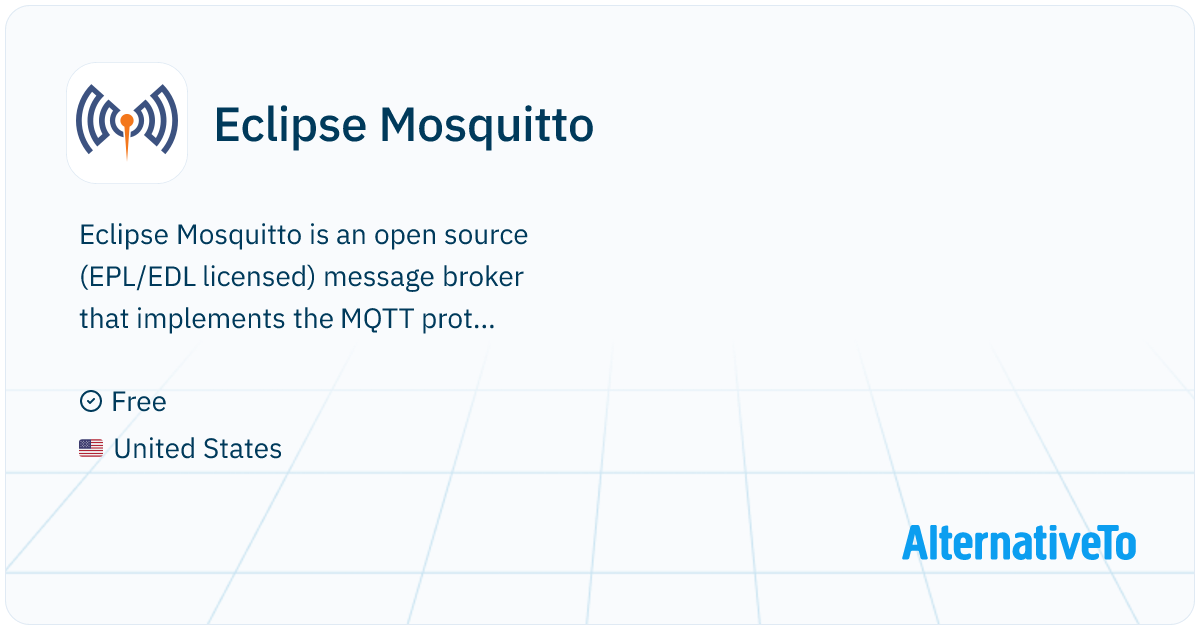 Eclipse Mosquitto: An open source MQTT broker | AlternativeTo
