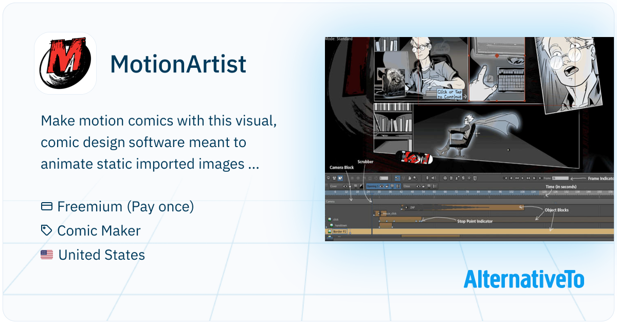 MotionArtist: Make motion comics with this visual, comic design ...