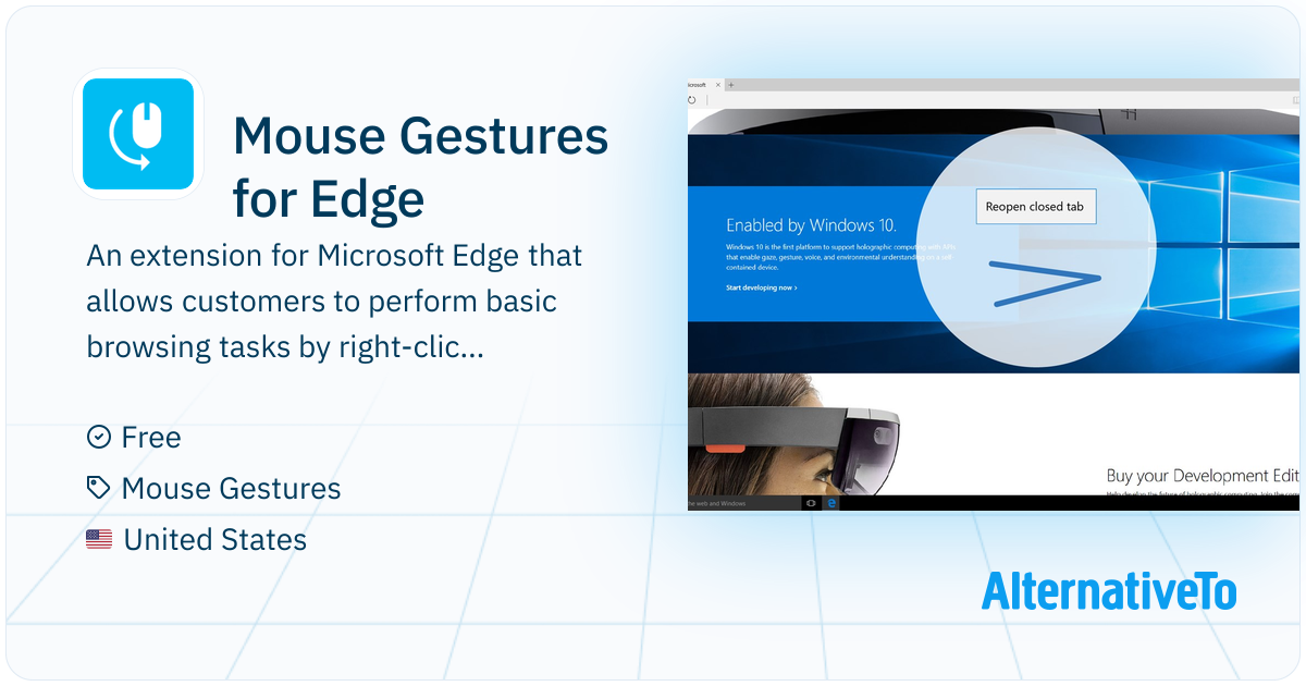 Mouse Gestures for Edge: An extension for Microsoft Edge that allows ...