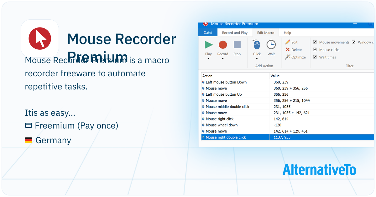 Mouse Recorder Premium: Professional macro recorder freeware to ...